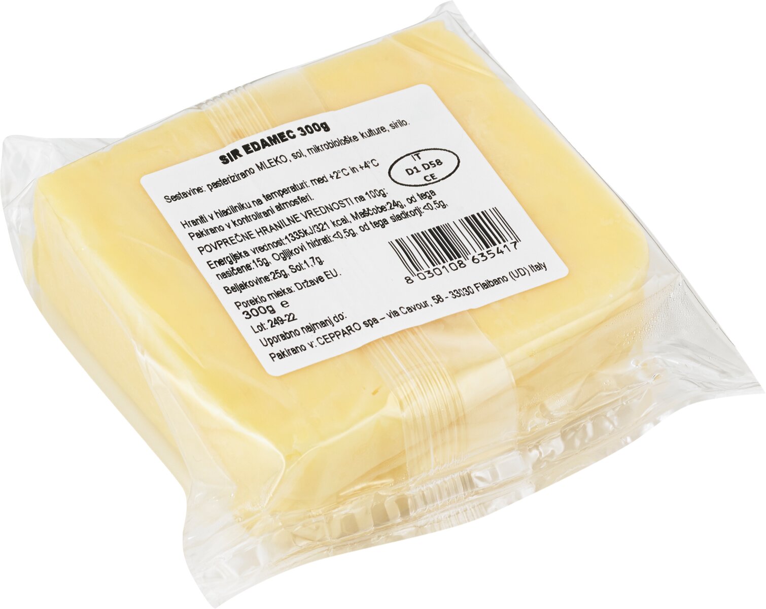 Sir Edamec, Bianco Cepparo, Vepo, pakiran, 300 g