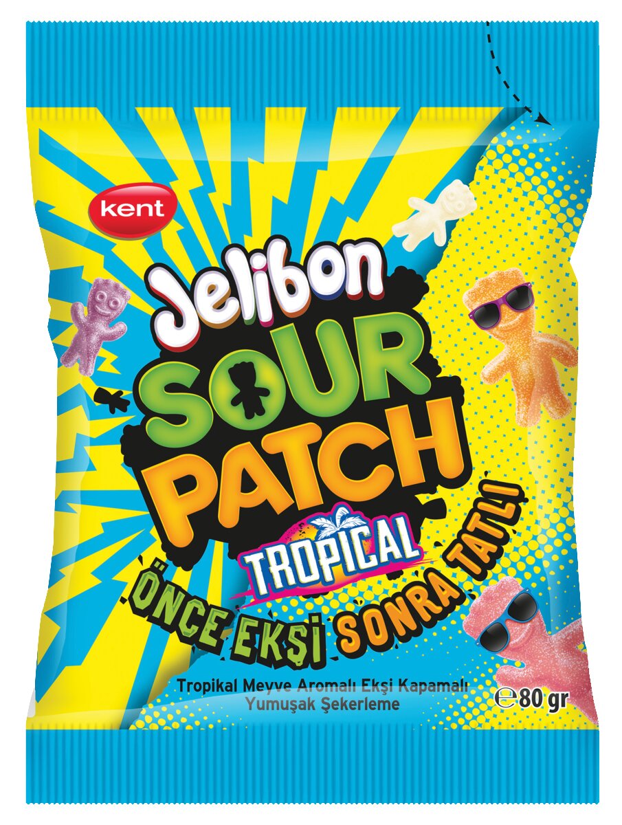 Bonboni, tropical, Sour Patch, 80 g