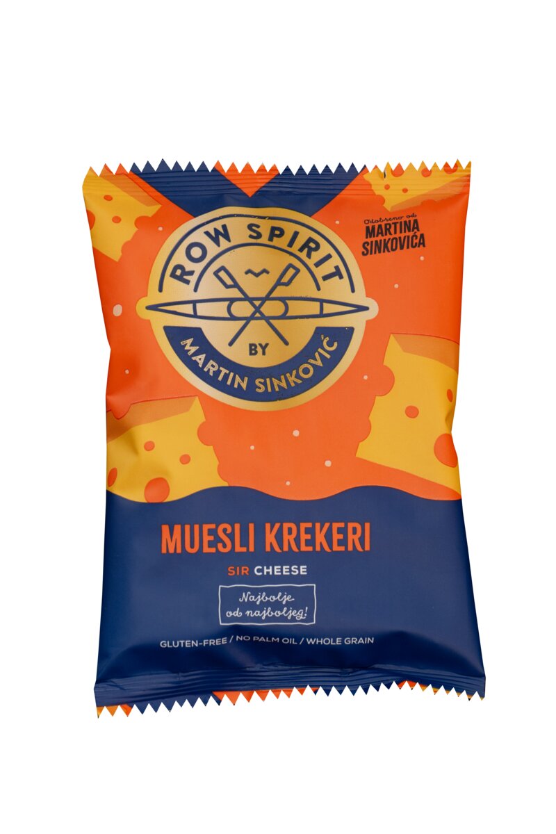 Ovseni krekerji, sir, Row Spirit, 55 g