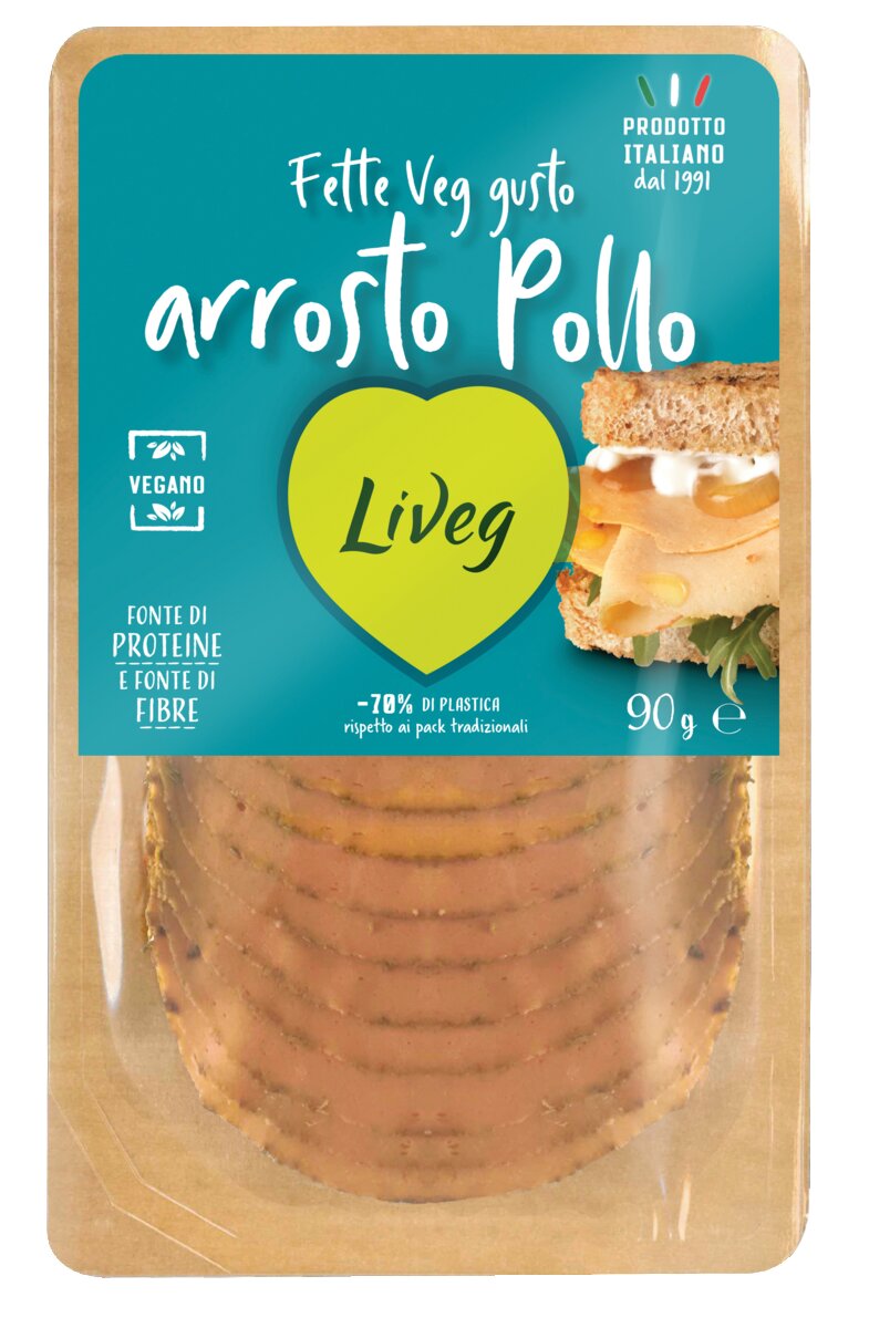 Veganski narezek, nadomestek pečenega piščanca, Liveg, 90 g
