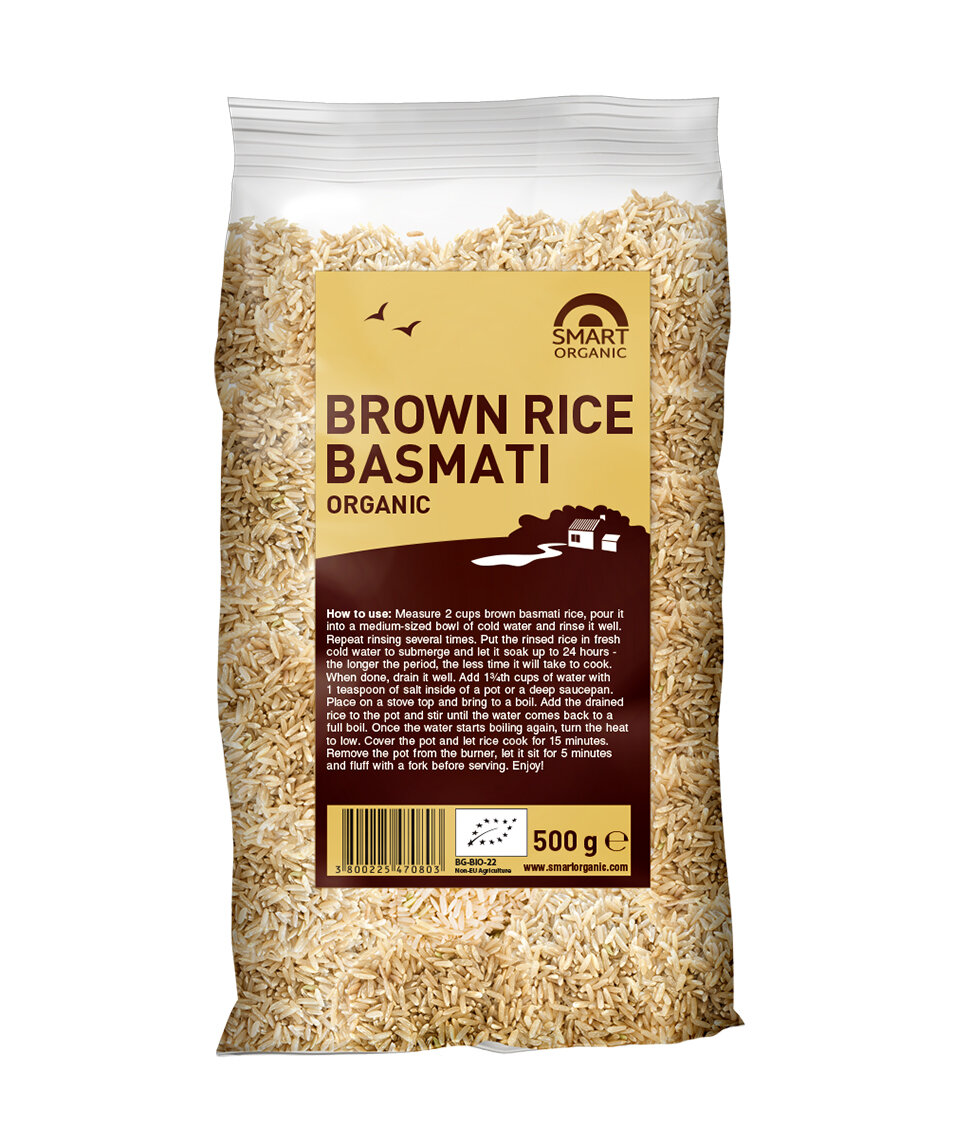 Rjavi basmati riž, Smart Organic, 10/1, 500 g