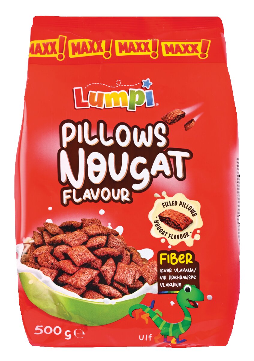 Kosmiči, blazinice nougat, Lumpi, 500 g