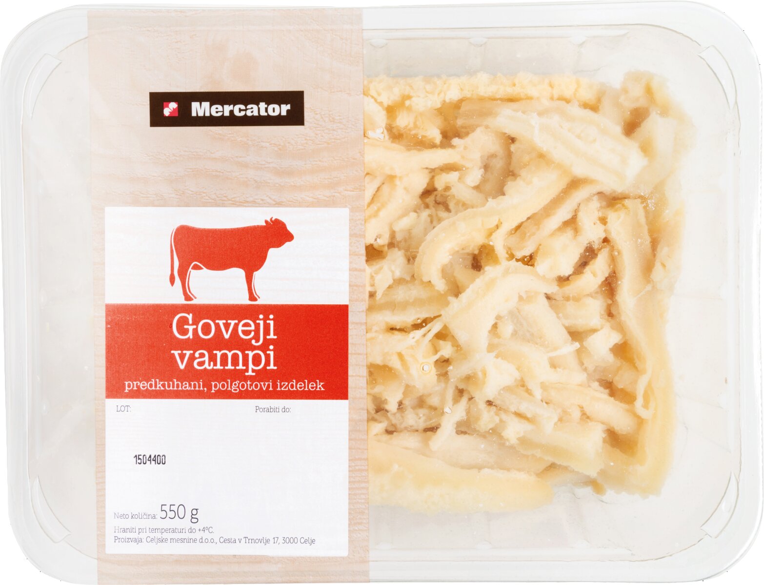 Goveji vampi, Mercator, pakirano, 550 g