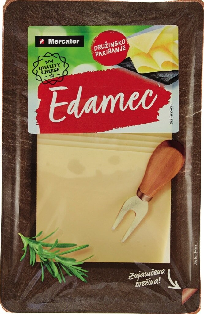 Sir Edamec, v rezinah, Mercator, pakirano, 400 g