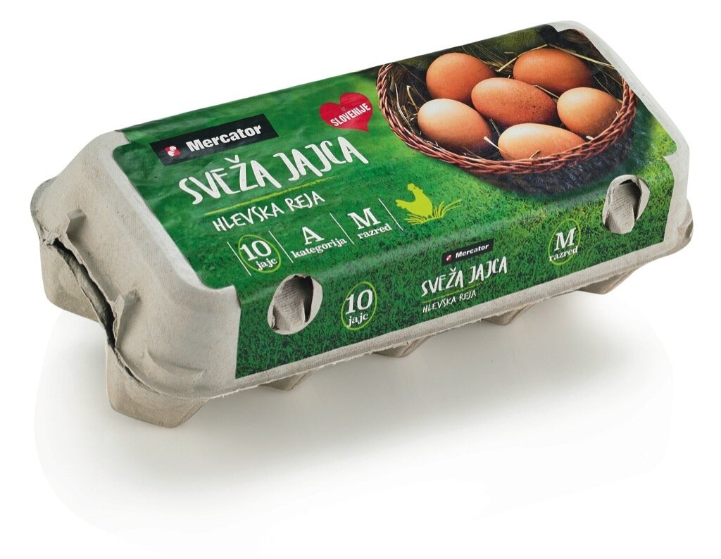 Jajca M, hlevska reja, Mercator, 10/1