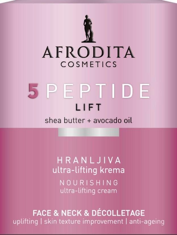 Hranljiva krema, 5 Peptide lift, Afrodita, 50 ml