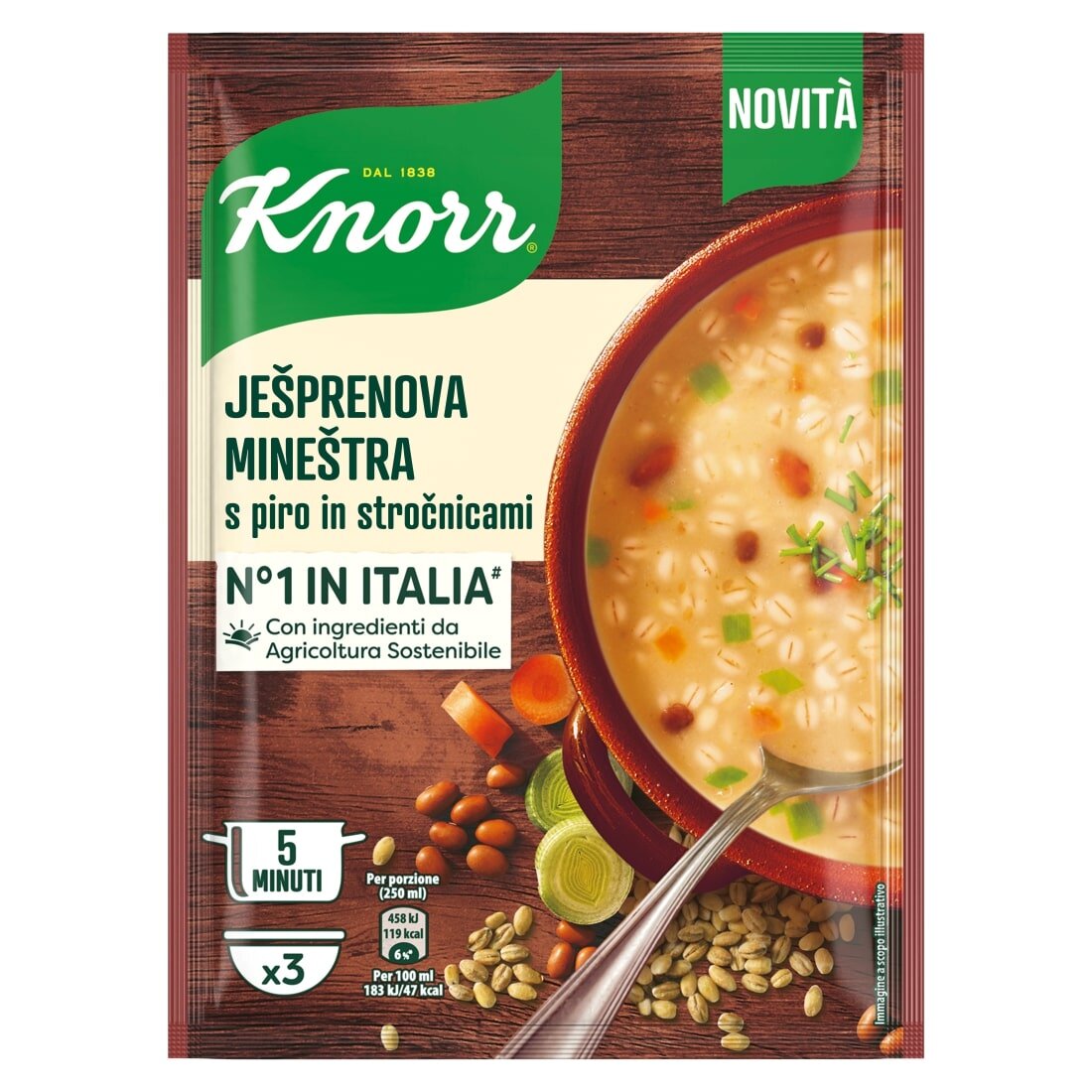 Mineštra, ješprenj in pira, Knorr, 105 g