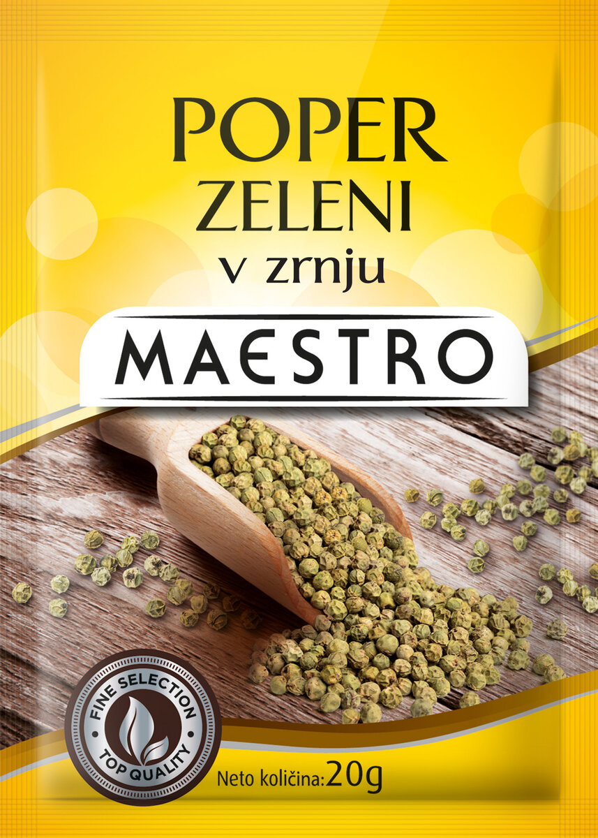 Zeleni poper v zrnu, Maestro, 20 g