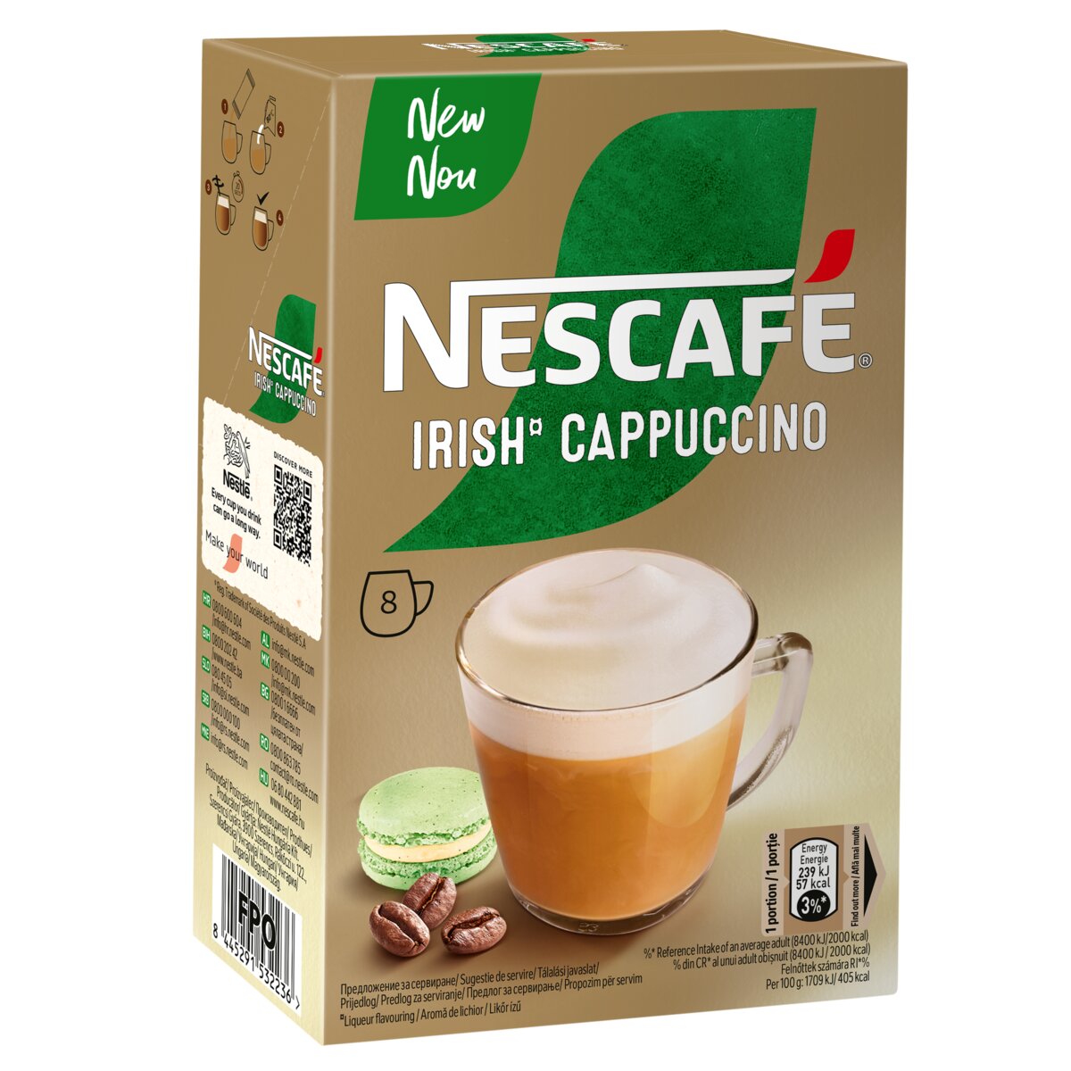Kava cappuccino Irish cream, Nescafe, 112 g