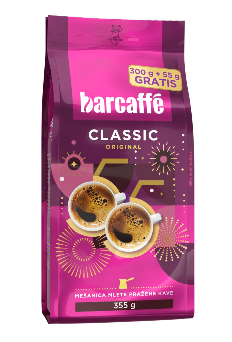 Mleta kava Classic, Barcaffe, 300 g + 55 g gratis