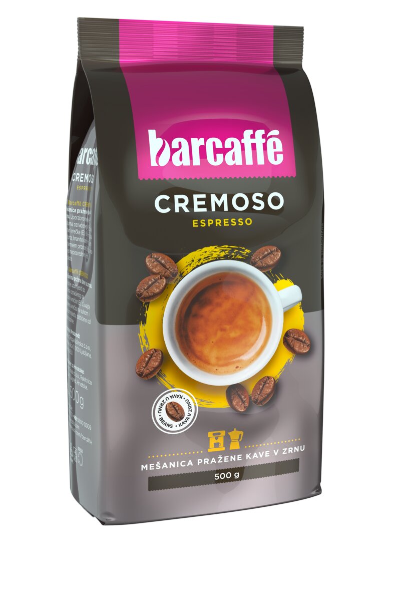 Kava v zrnu Espresso Cremoso, Barcaffe, 500 g