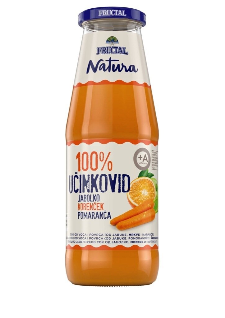Sok, 100 % korenček, Fructal Natura, 0,7 l