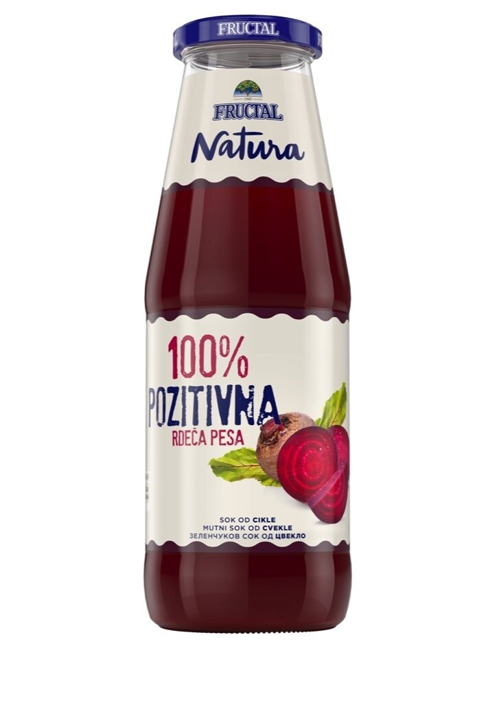 Sok, 100 % rdeča pesa, Fructal Natura, 0,7 l