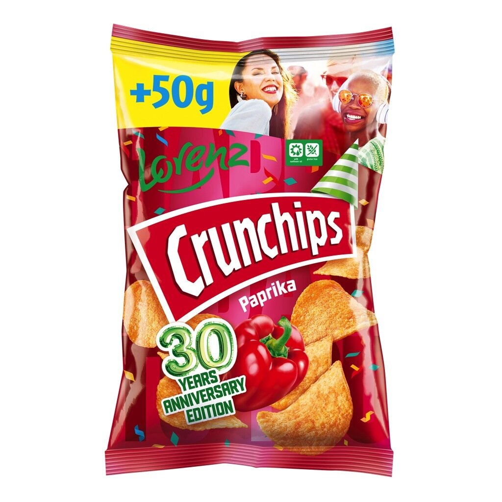 Čips s papriko, Crunchips, 150 g + 50 g gratis