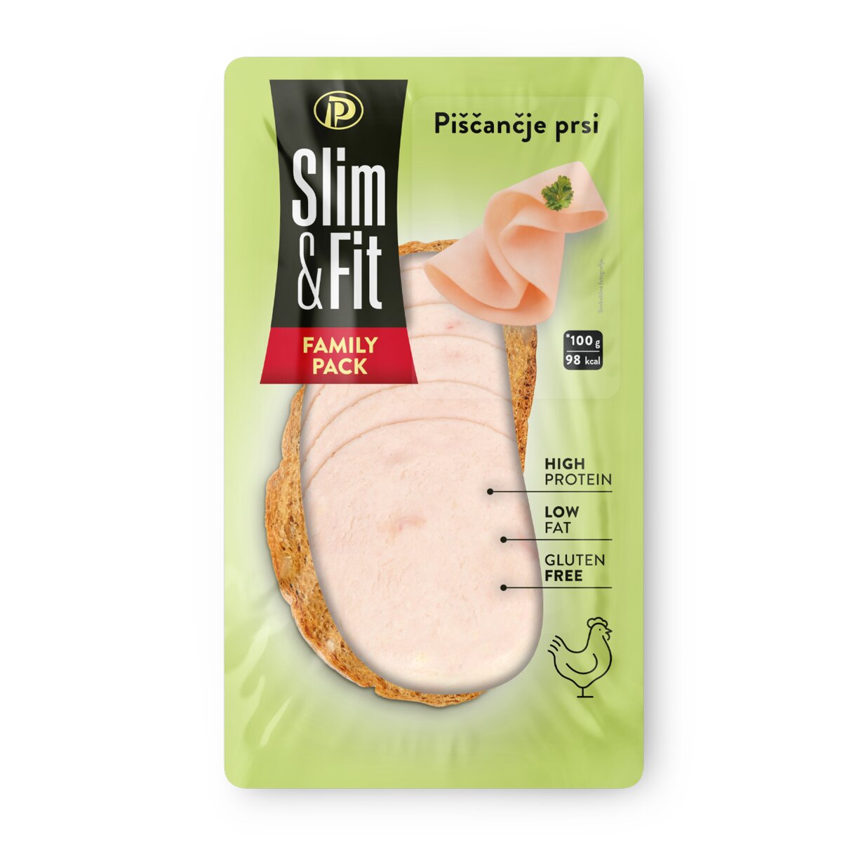 Narezek piščančje prsi, Slim & Fit, pakirano, 250 g