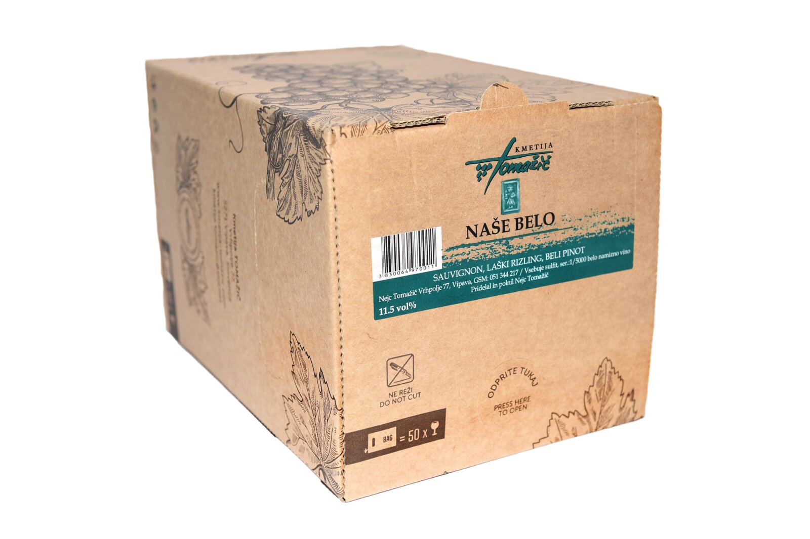 Belo vino, Naše bag in box, 5 l