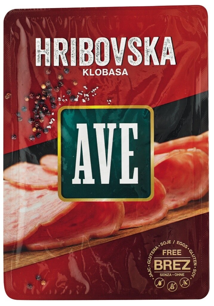 Narezek Hribovska klobasa, Ave, pakirano, 100 g