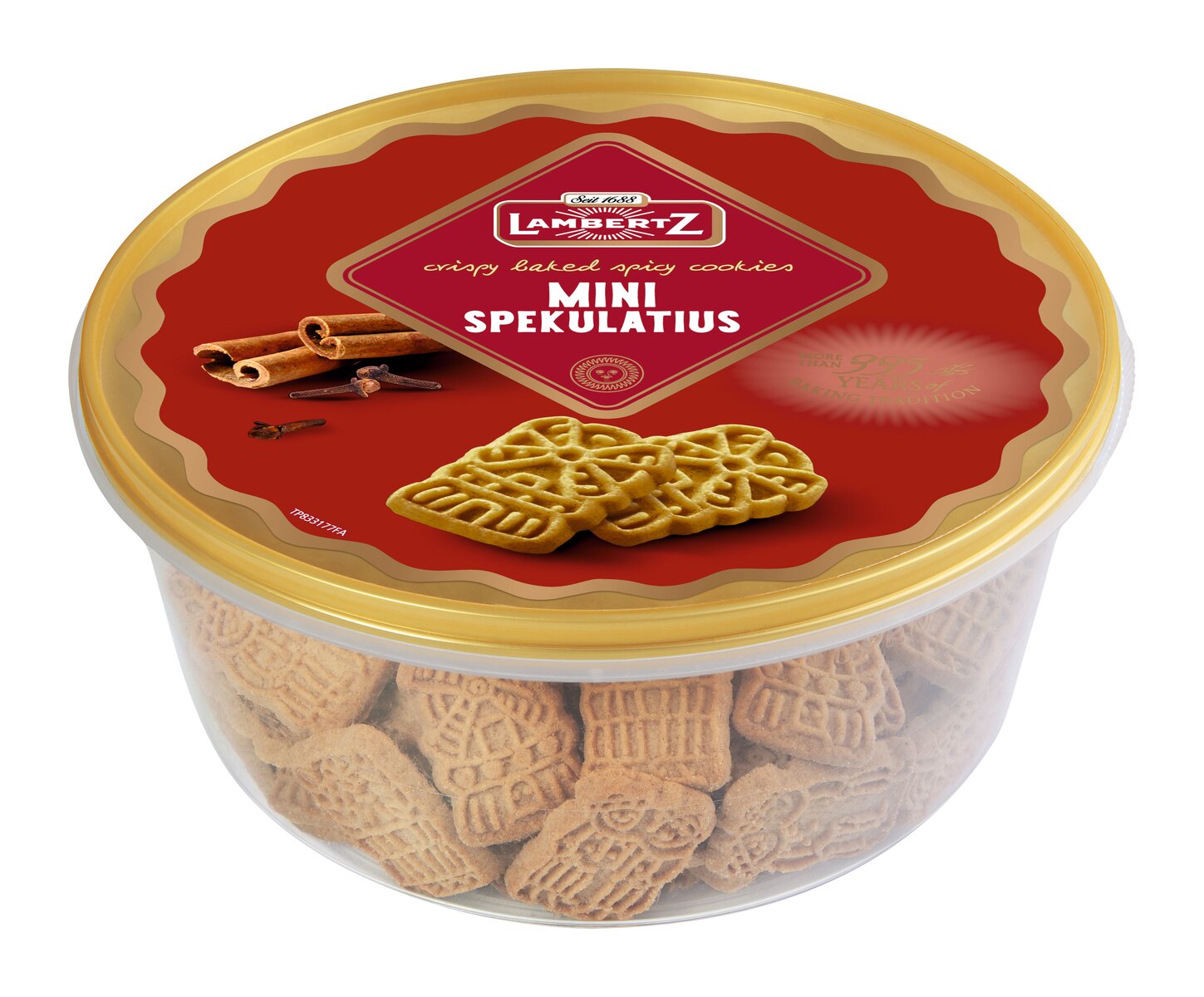 Mini keksi Spekulatius, v posodici, Lambertz, 350 g