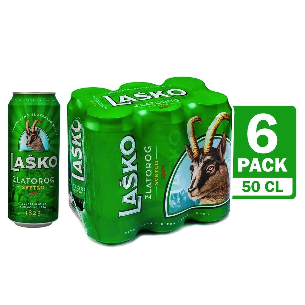 Pivo Laško Zlatorog, 4,9 % alkohola, 6 x 0,5 l