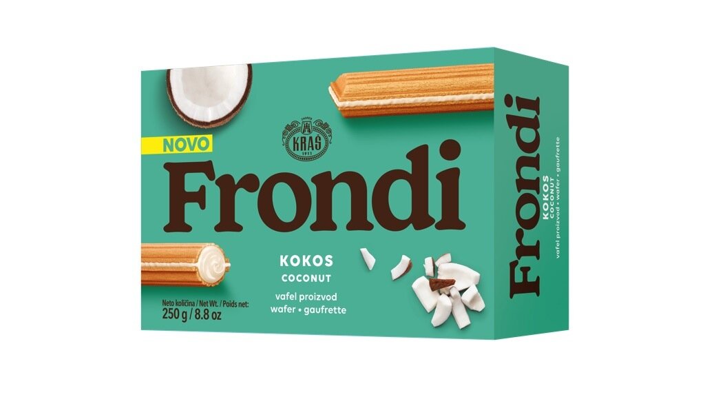 Kokosove napolitanke, Frondi, 250 g