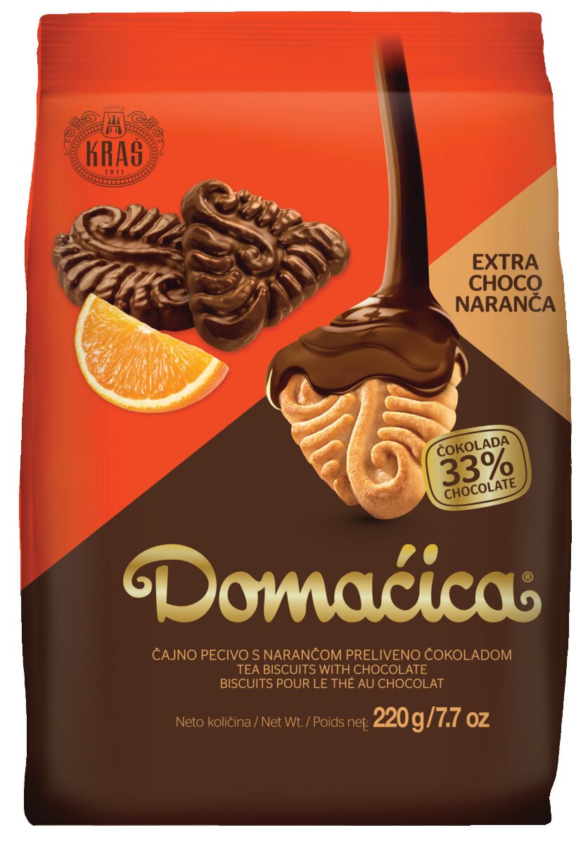 Keksi Extra Choco, pomaranča, Domaćica, 220 g