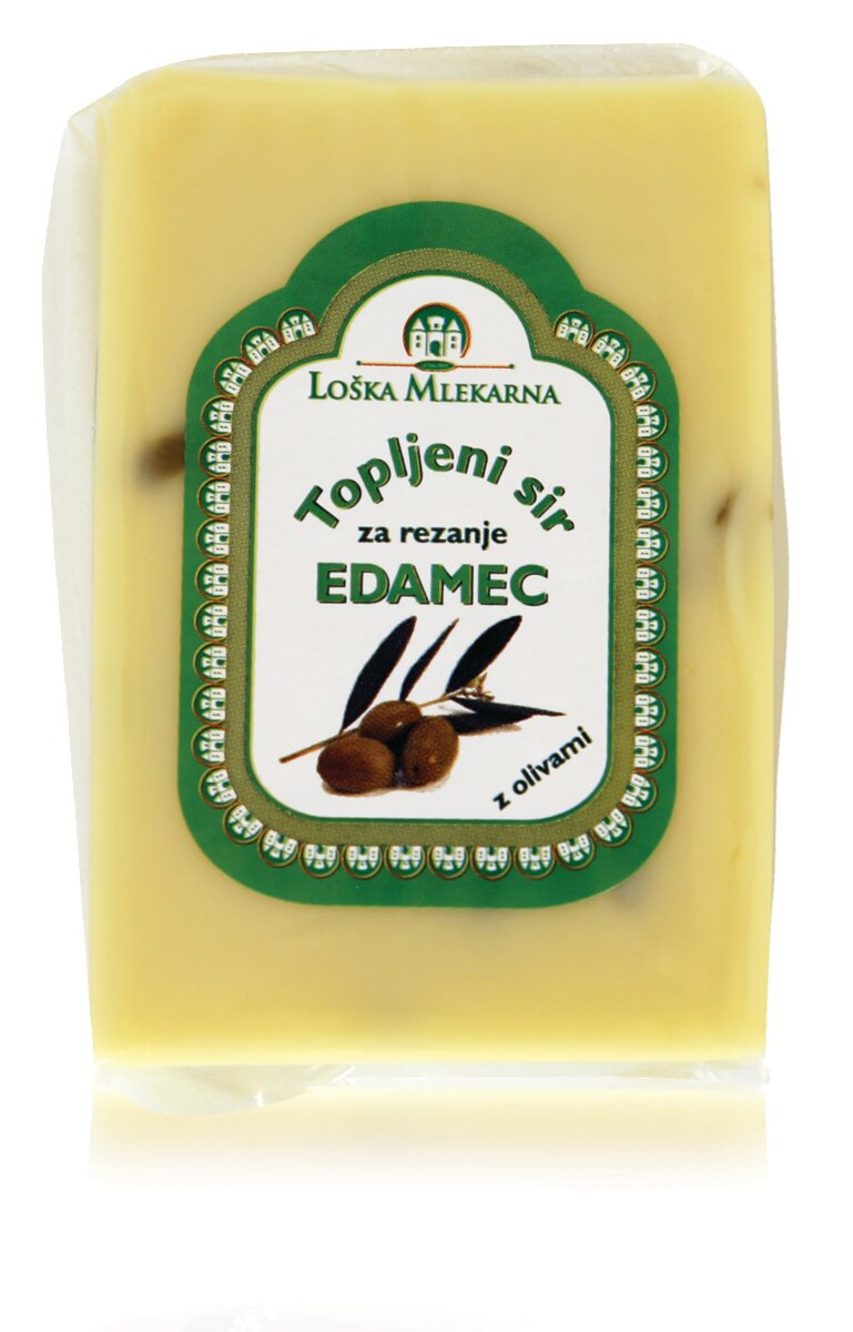Topljeni sir Edamec z olivami, Loška mlekarna, pakirano, cena za kg