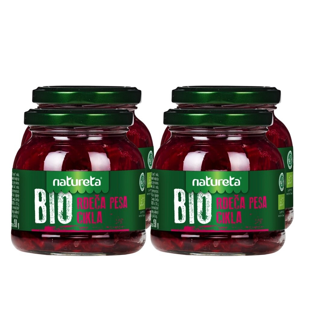 Bio rdeča pesa, Natureta, 4 x 280 g