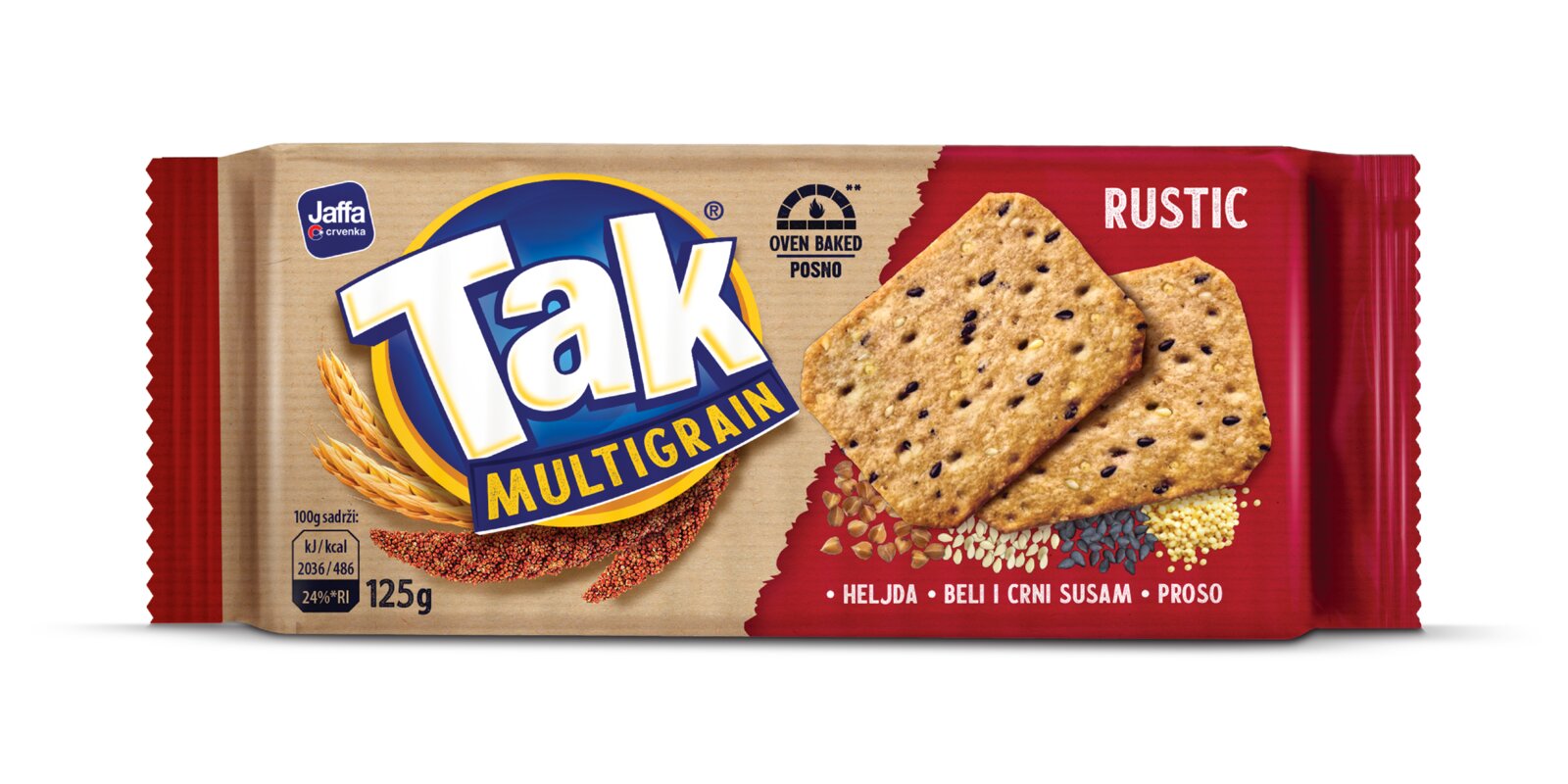 Kreker, večzrnati, Tak, 125 g