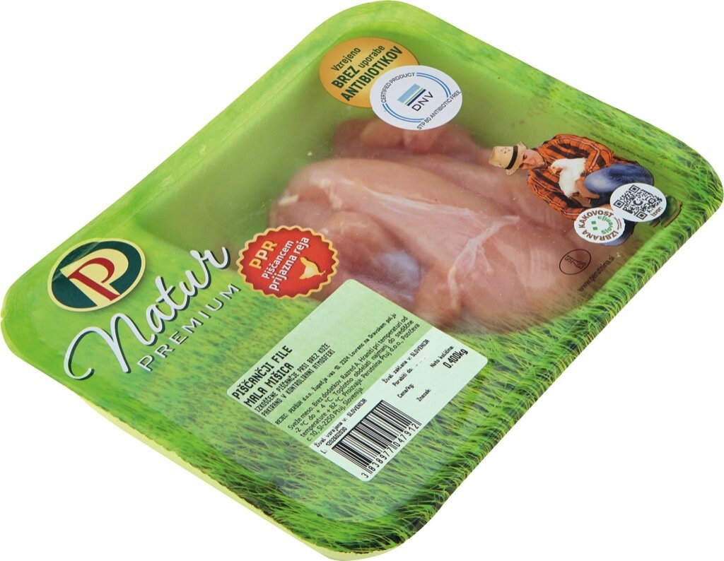 Piščančji mini file, Perutnina Ptuj Natur Premium, pakirano, 400 g, IK