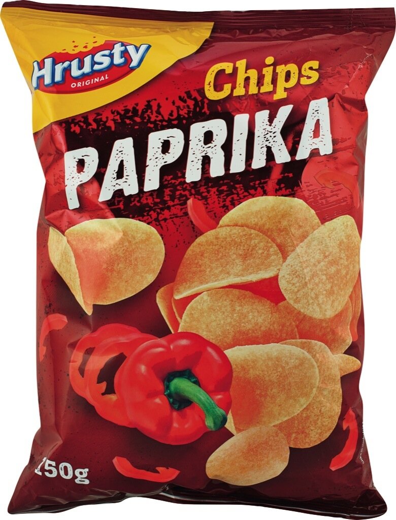 Čips s papriko, Hrusty, 150 g