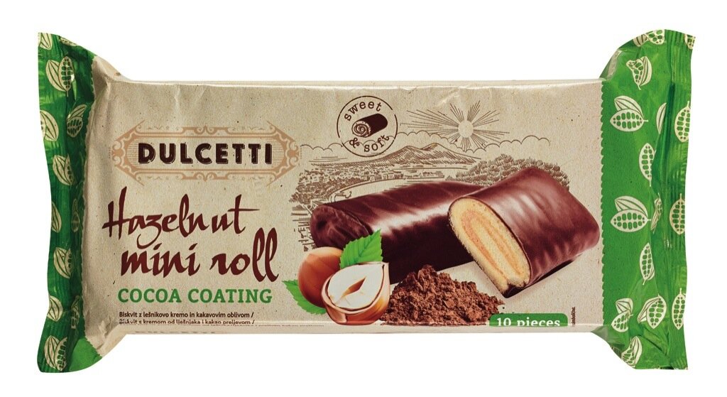 Mini lešnikova rolada, Dulcetti, 280 g