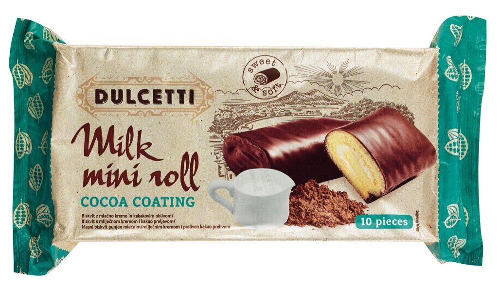 Mini mlečna rolada, Dulcetti, 280 g