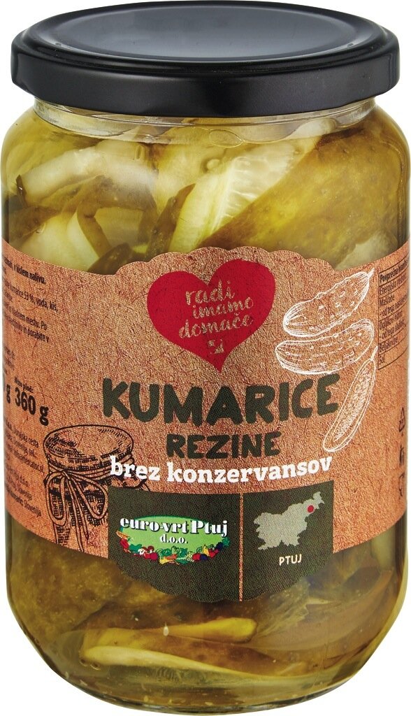 Kisle kumarice v rezinah, 680 g